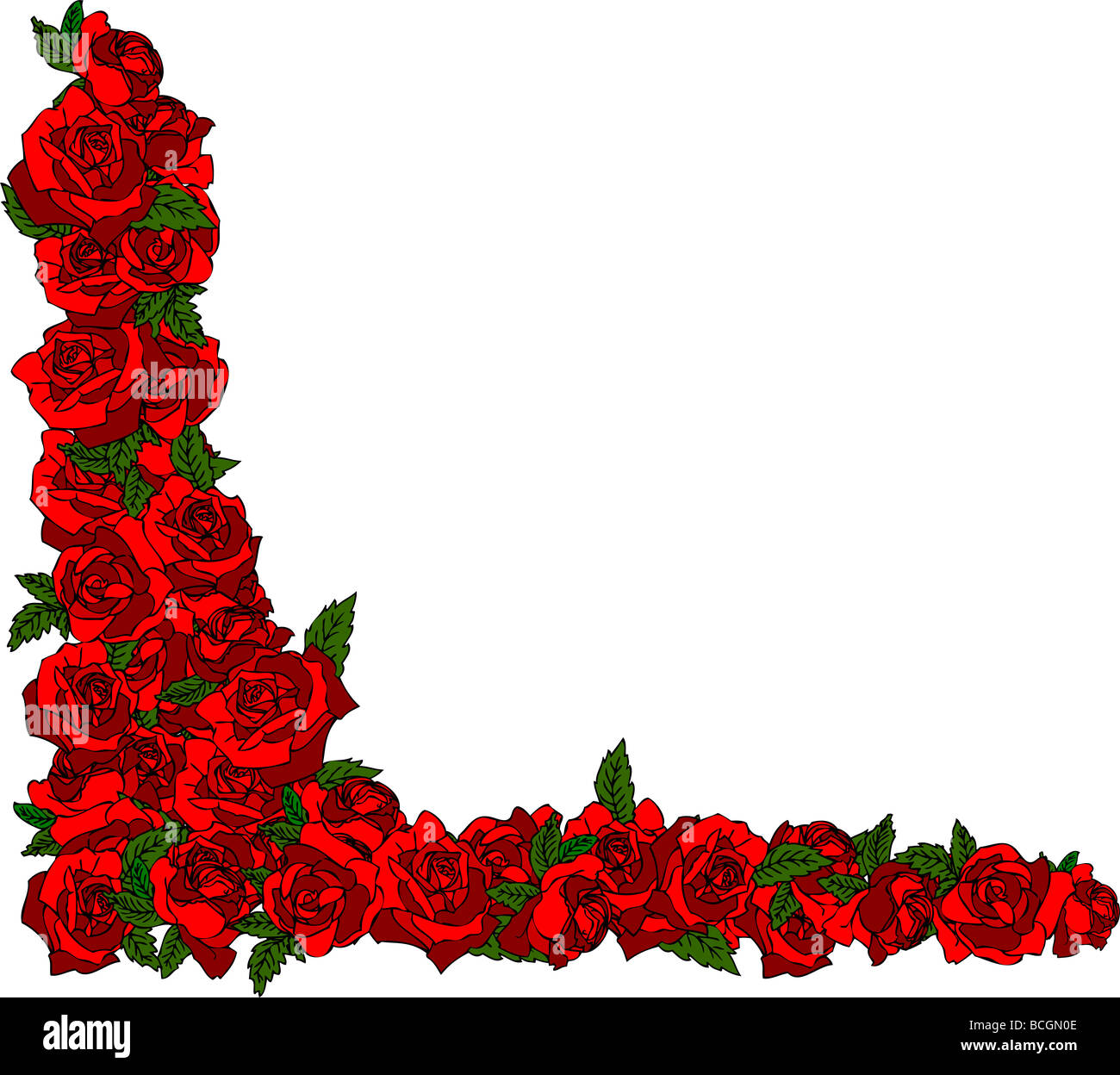 red rose frame Stock Photo - Alamy