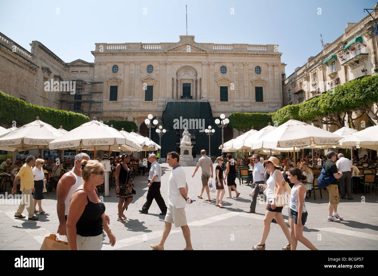 Republic Square, Valletta, Malta Stock Photo - Alamy