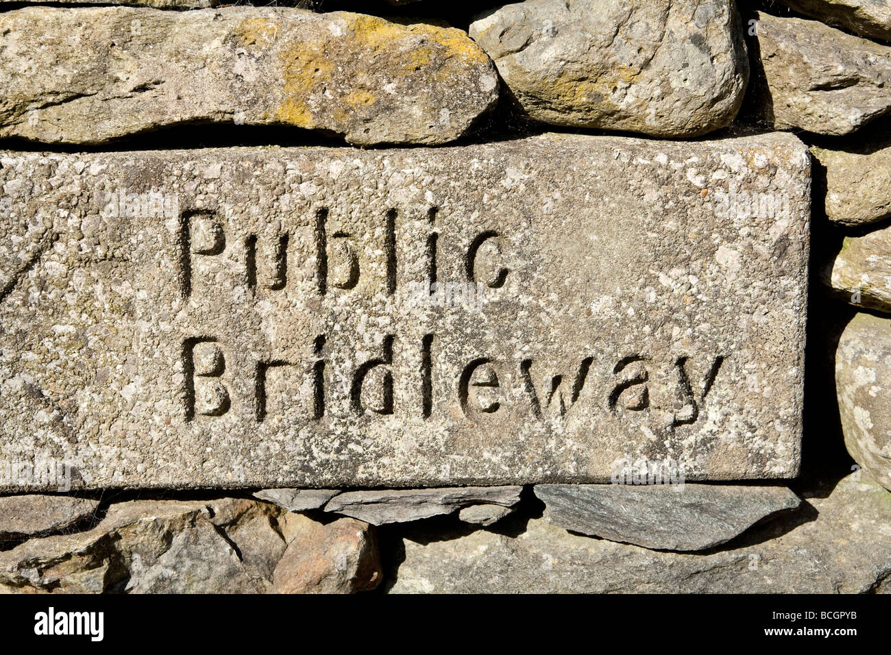 A public bridleway sign Stock Photo - Alamy