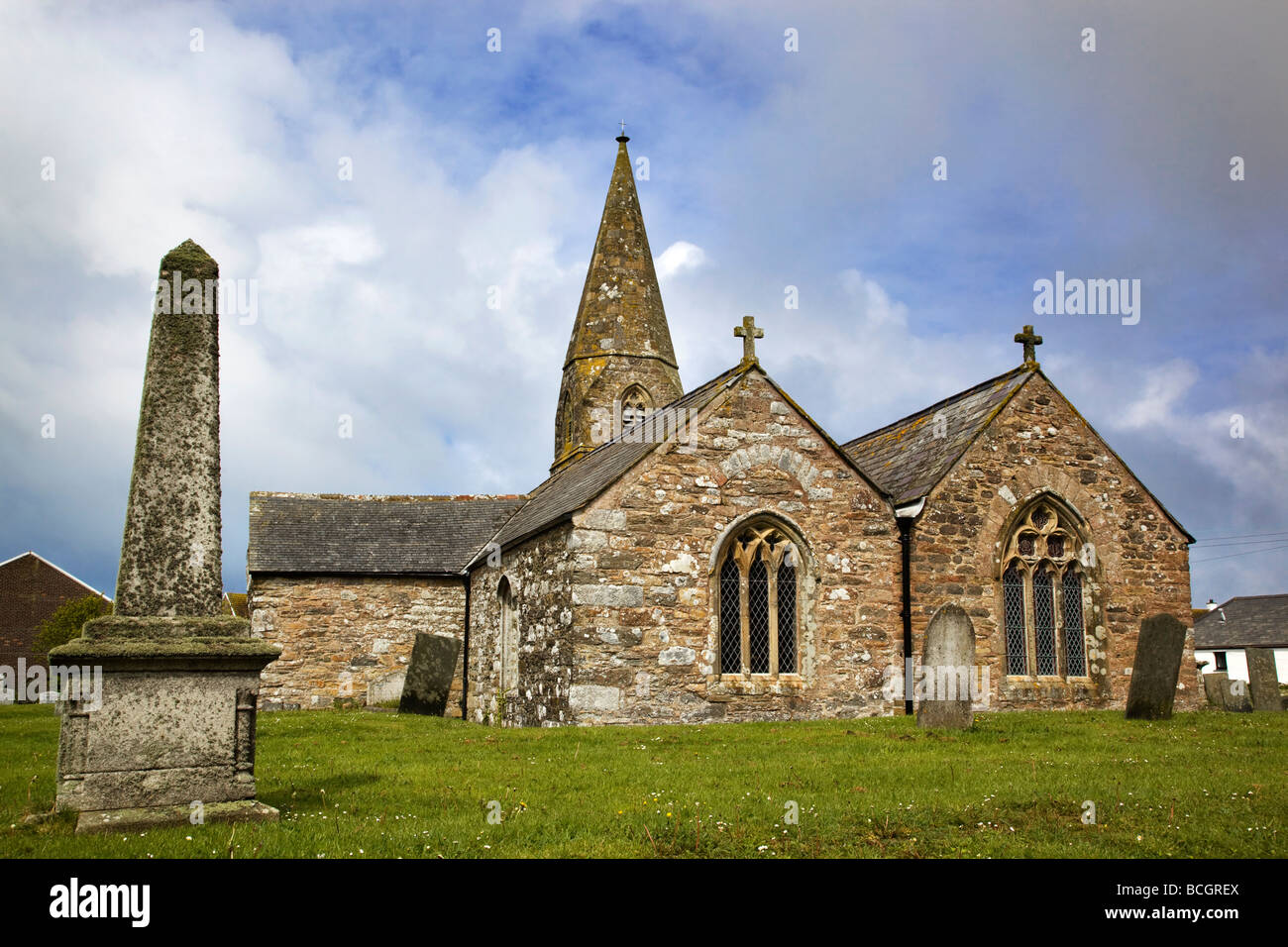 cubert church cornwall Stock Photo - Alamy