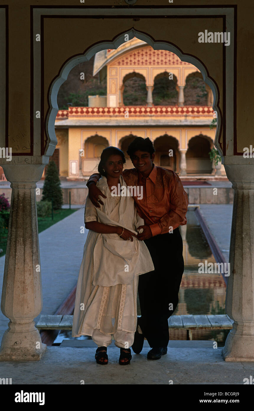 India Rajasthan Jaipur Kanak Vrindavan Valley temple of Govind Deoji ...