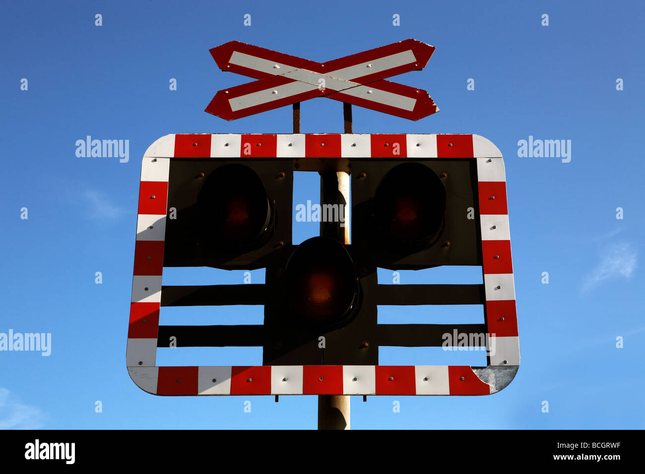 Railway crossing sign hi-res stock photography and images - Alamy