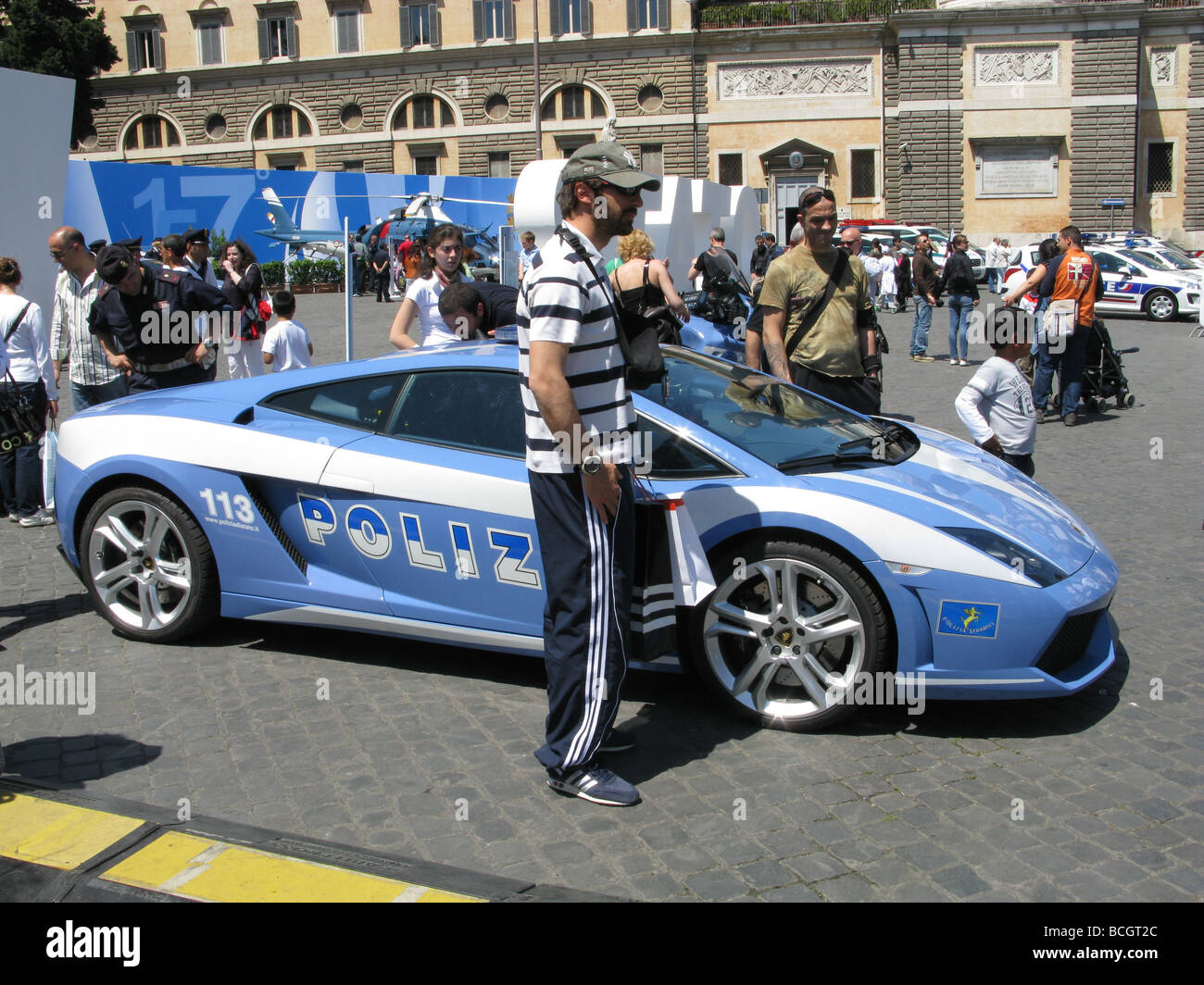 lamborghini sports car of the italian police force at open day event ...
