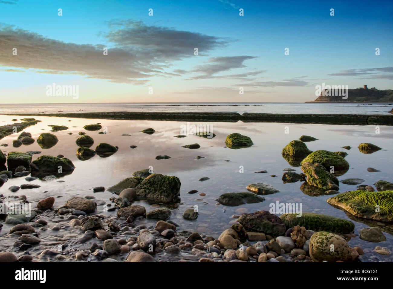 View from Scalby Mills to Scarborough Castle Stock Photo - Alamy