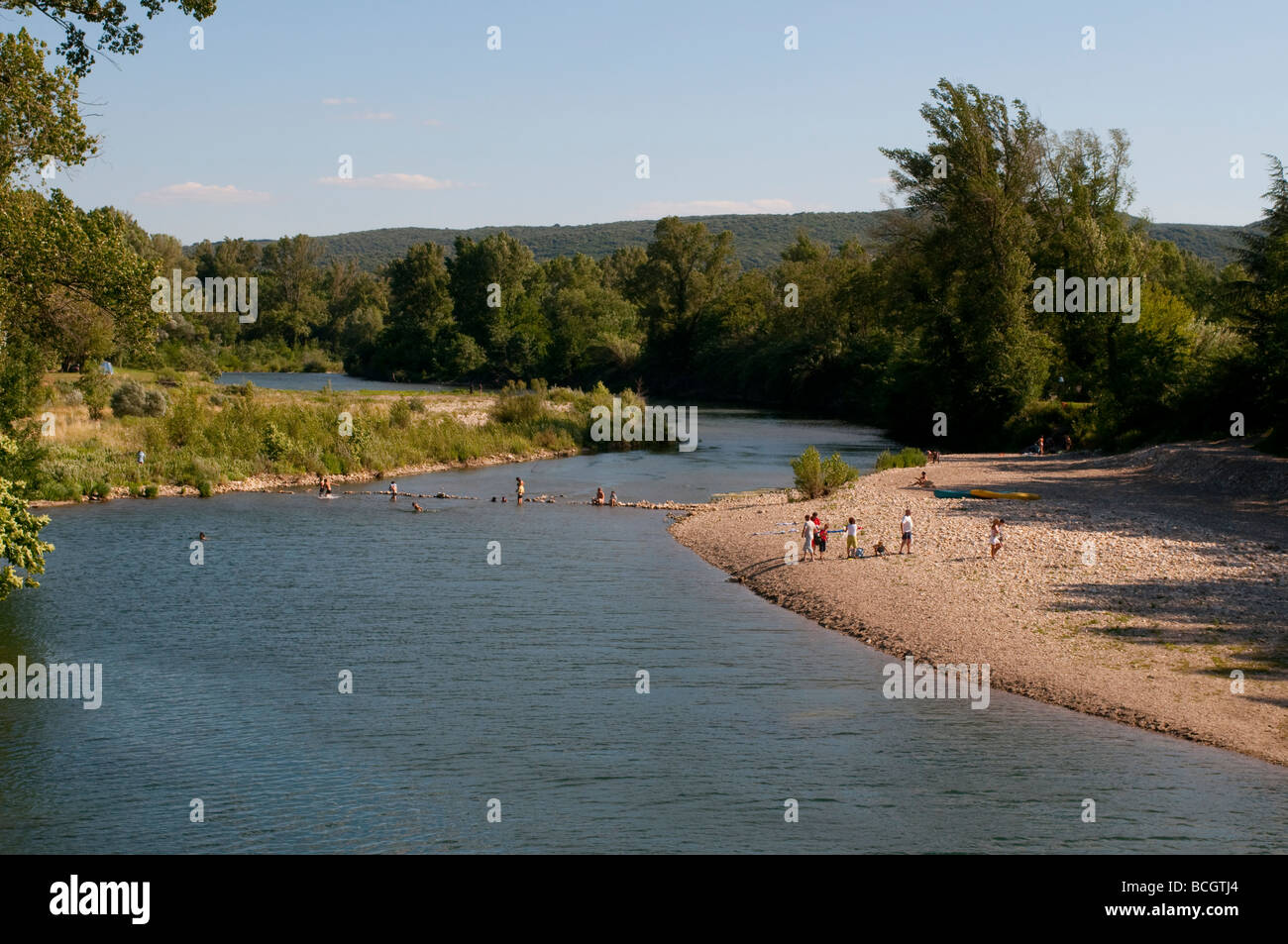 River Ceze and the beach Languedoc France Stock Photo - Alamy