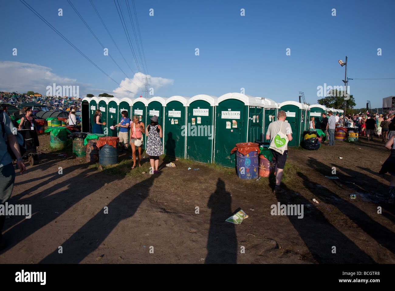 Glastonbury festival toilets hi-res stock photography and images - Alamy