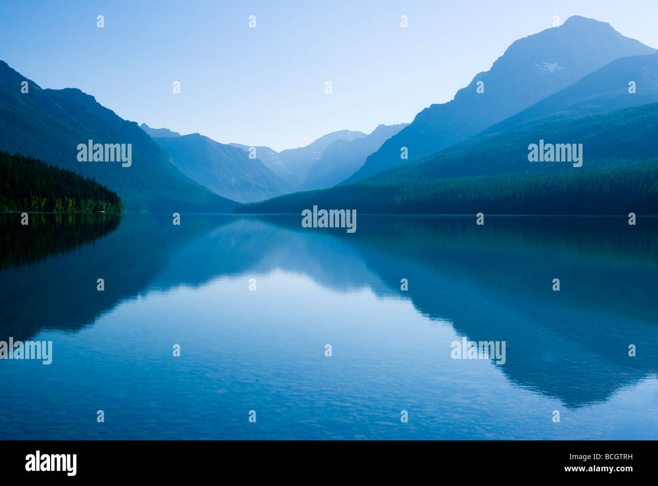 Bowman Lake in Glacier National Park Stock Photo - Alamy