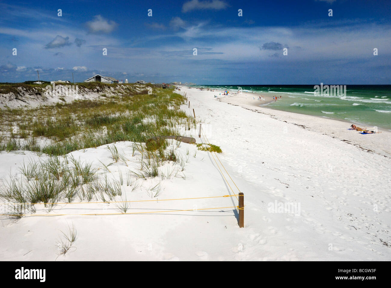 Protected sand dunes on Henderson Beach State Park, Destin, Florida ...