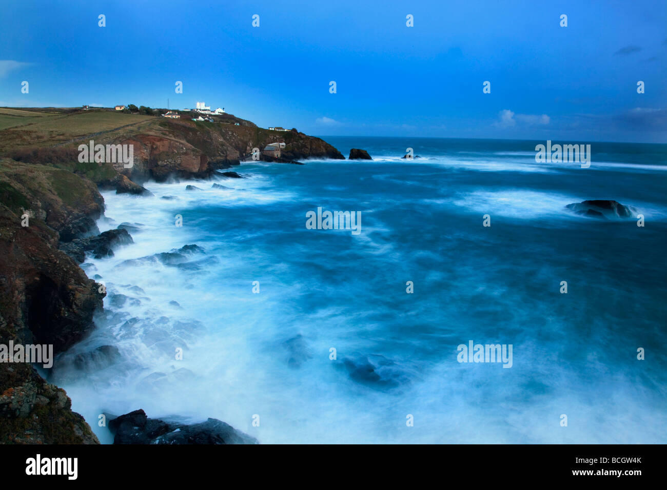 sunset at lizard point cornwall Stock Photo - Alamy