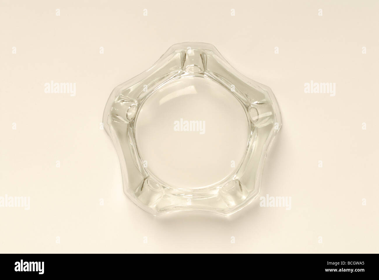 Glass empty ashtray Stock Photo - Alamy