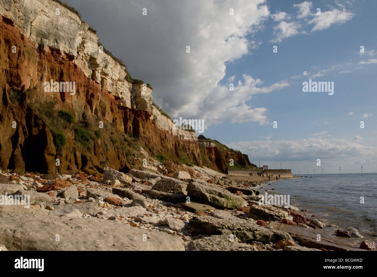 Hunstanton's famous striped cliffs, Norfolk Stock Photo - Alamy