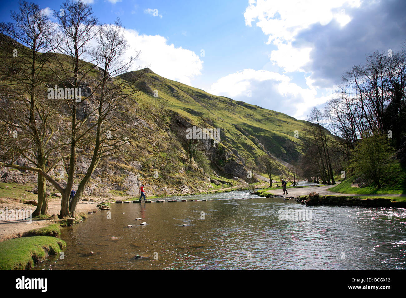 Stepping Stones River Dove Dovedale White Peak Area Peak District ...