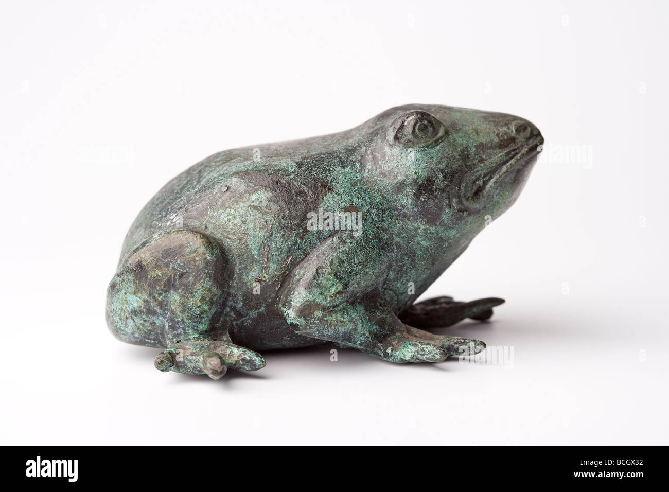 Souvenir from Indonesia, bronze frog Stock Photo - Alamy
