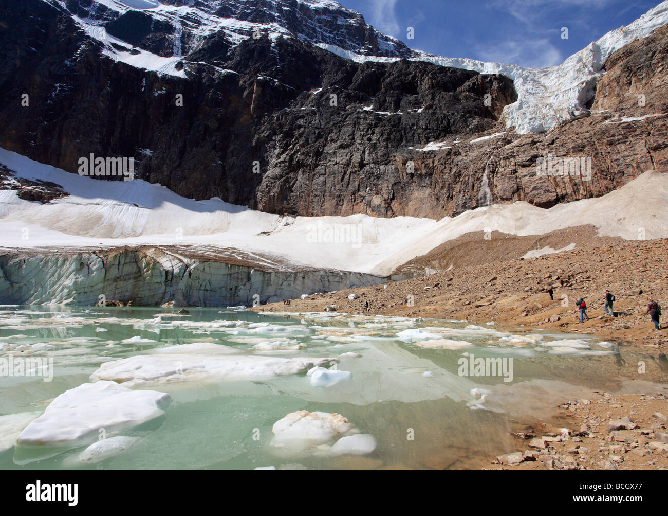 Canada Alberta Jasper National Park Mount Edith Cavell Angel Glacier ...