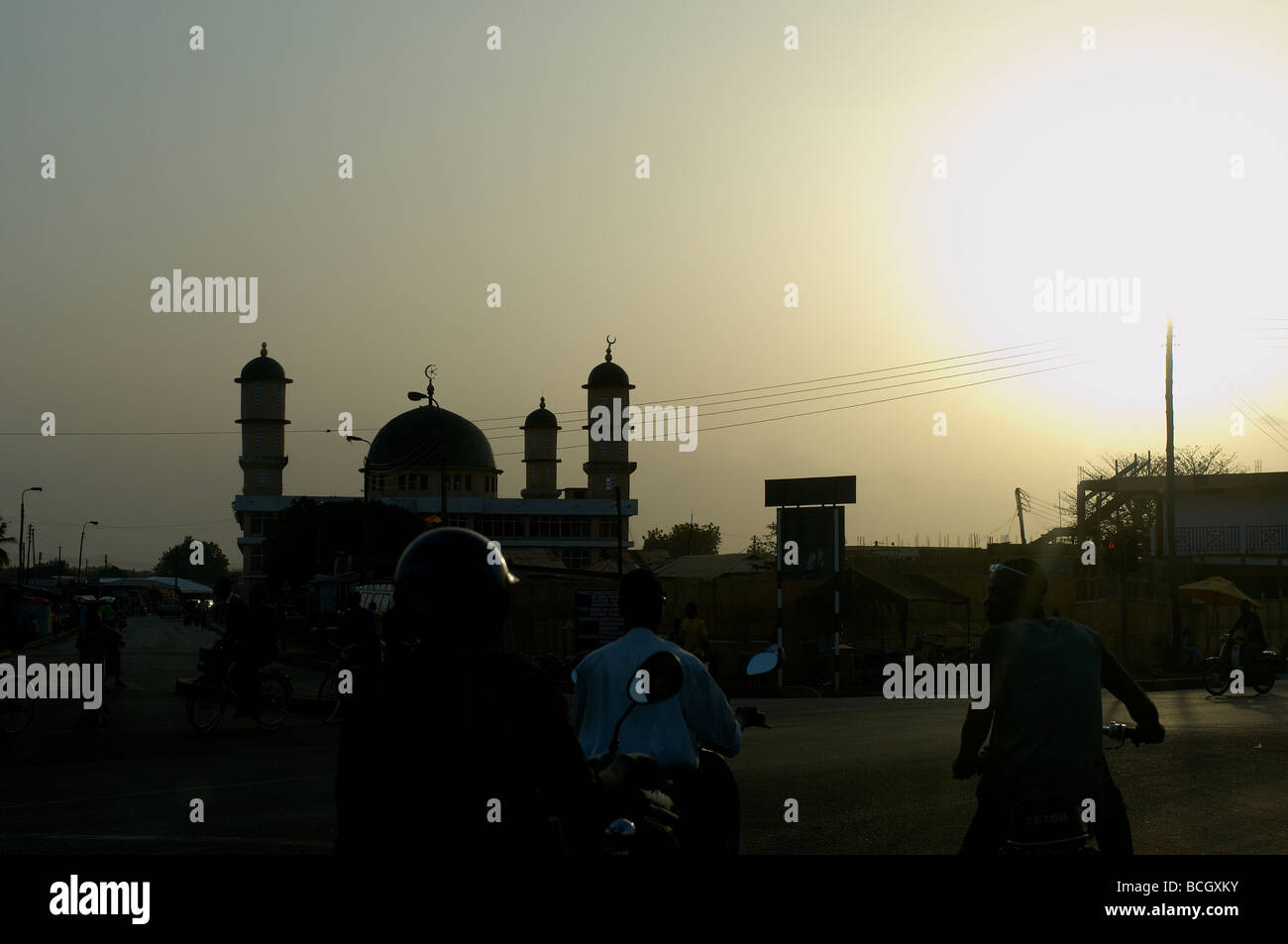 Silhouette of Mosque Tamale Ghana Stock Photo - Alamy