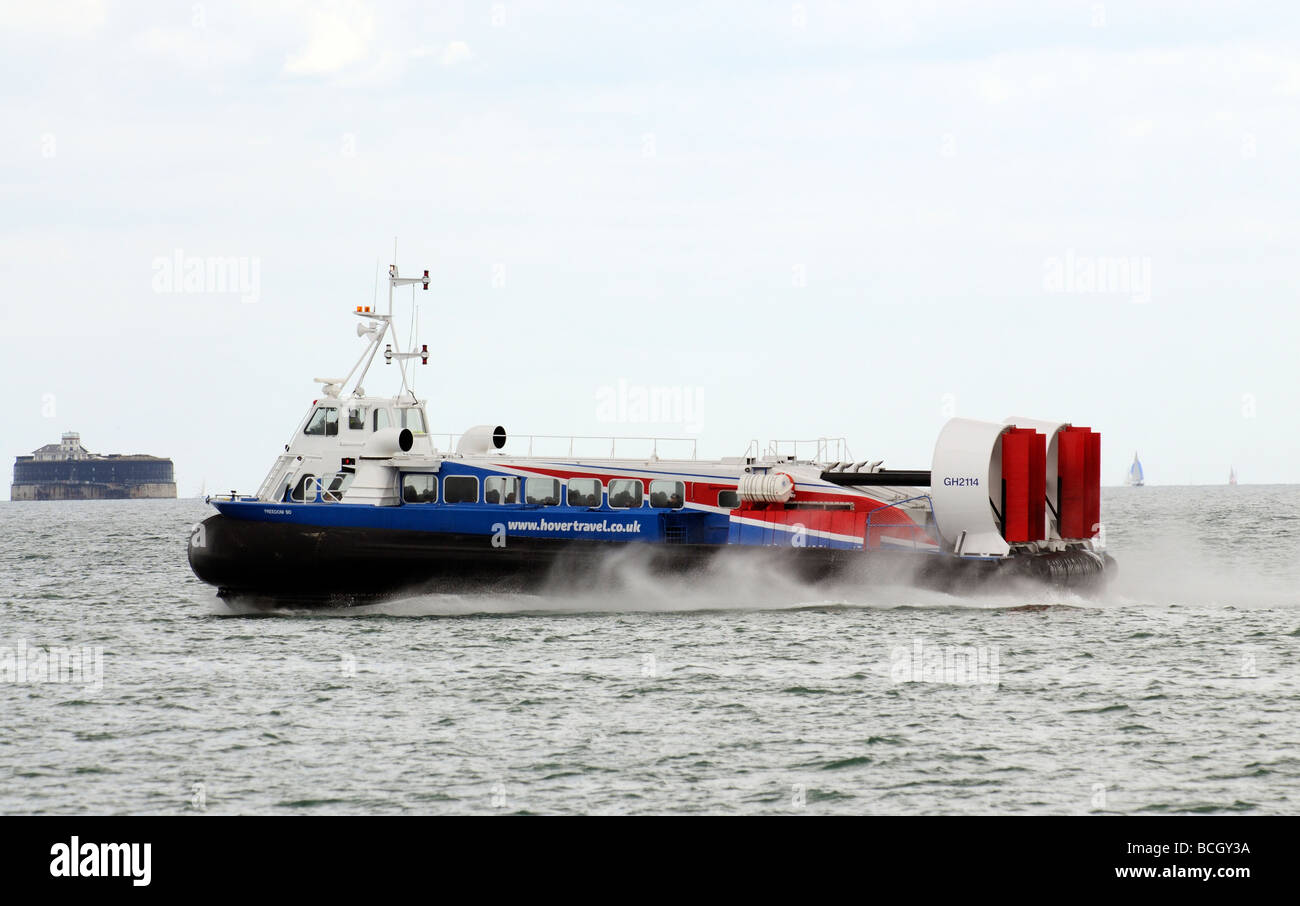 Freedom 90 a passenger carrying hovercraft crossing the Solent bound ...