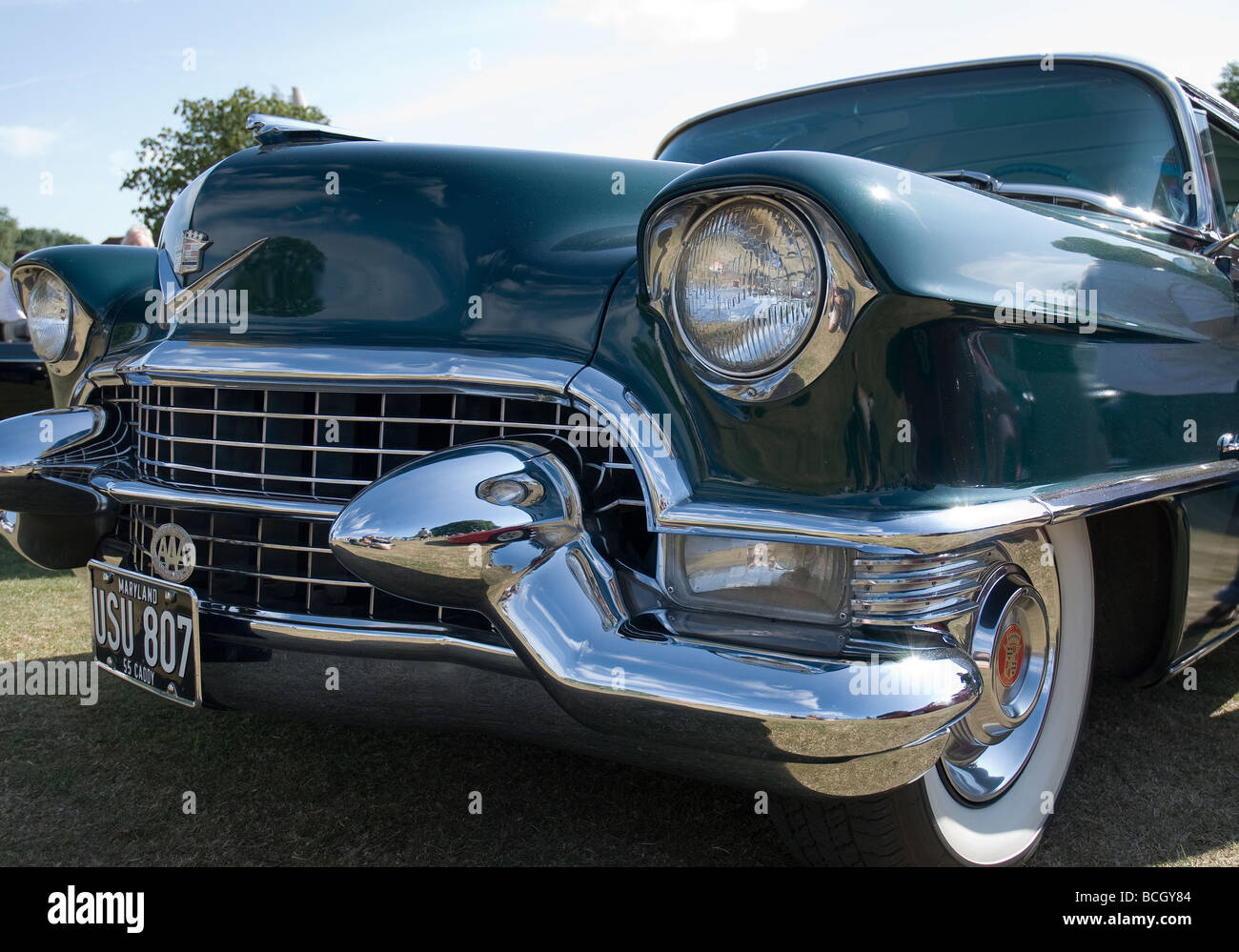 1955 Green Cadillac 6000cc Stock Photo - Alamy