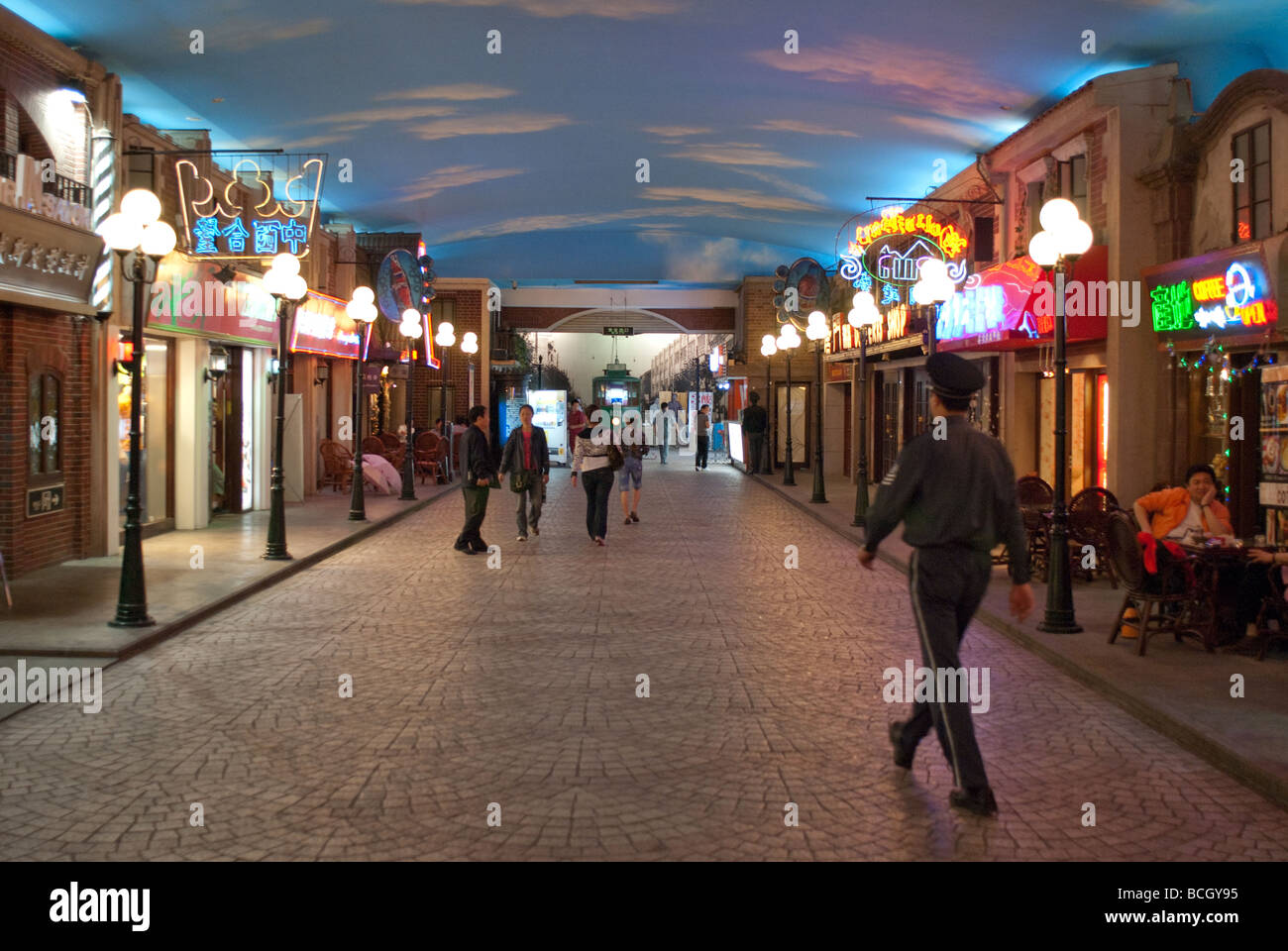 Underground street in Thirties style Shanghai China Stock Photo - Alamy