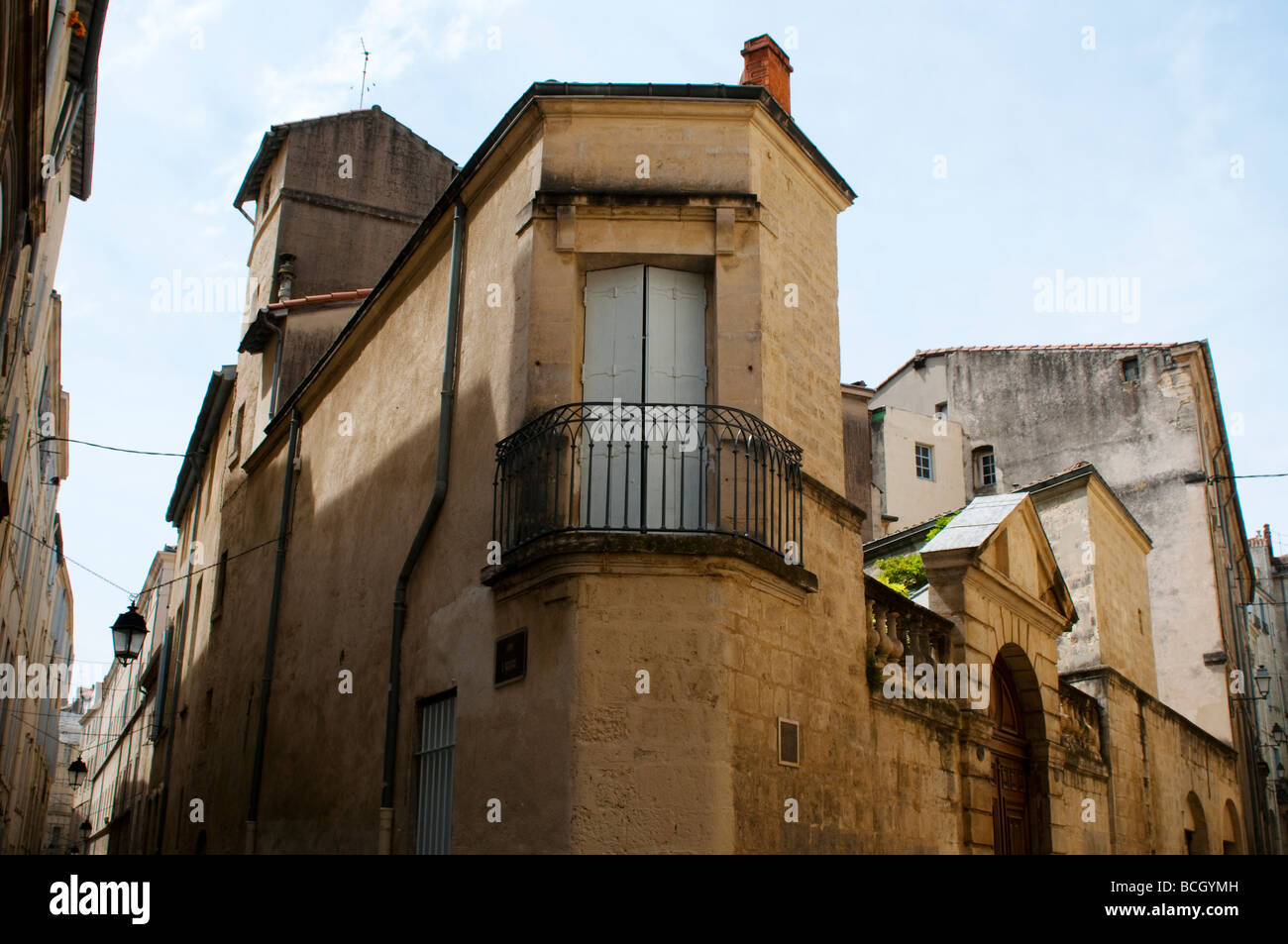 Old corner house Montpellier France Stock Photo - Alamy