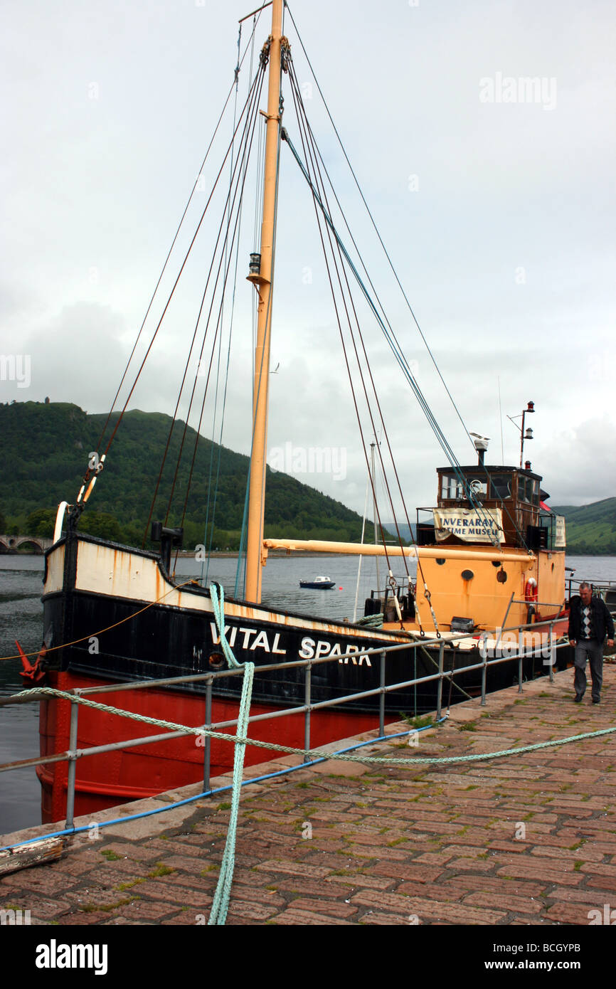 "Vital Spark" ship moored at Inveraray pier, Argyll, Scotland Stock ...