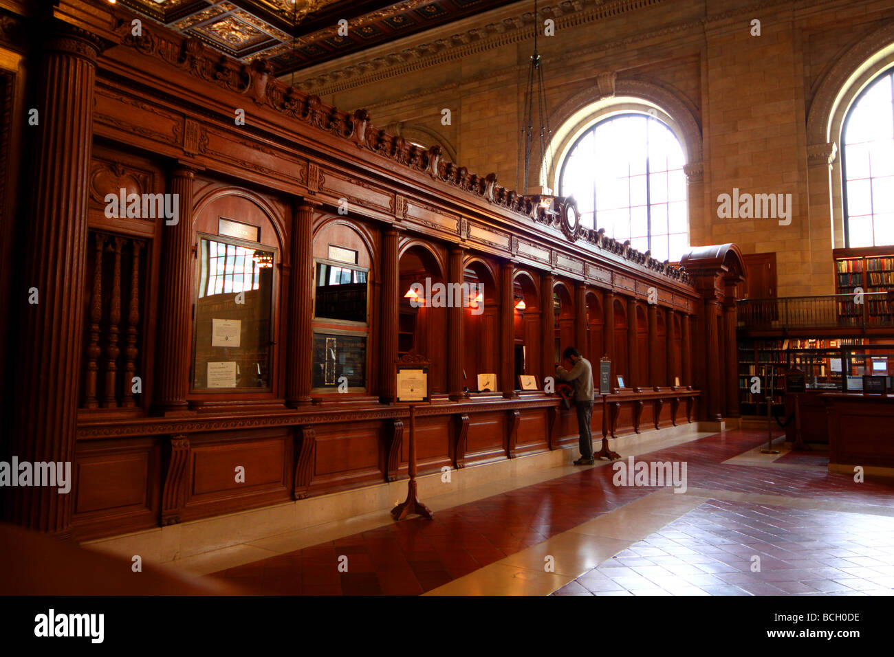 Inside New York Public Library in central Manhatten, New York Stock ...