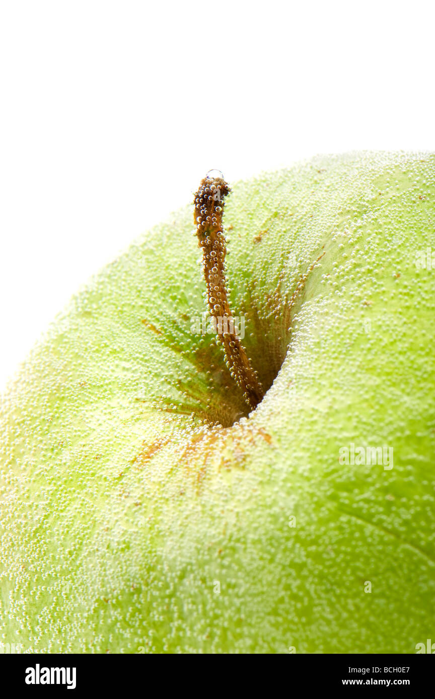 object on white food Apple in water closeup Stock Photo - Alamy