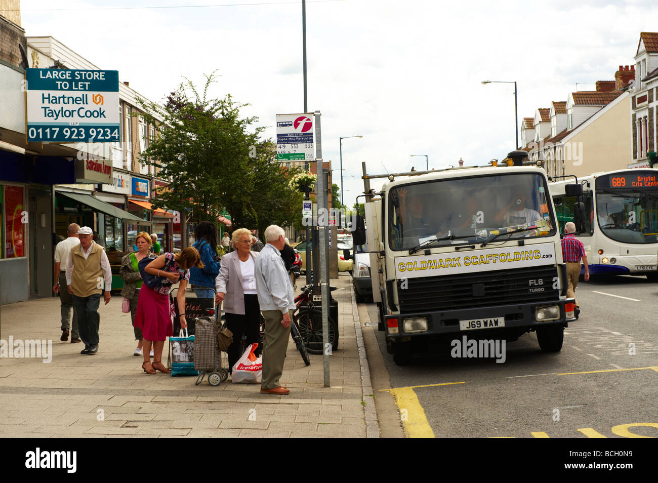 Disabled woman busy place hi-res stock photography and images - Alamy