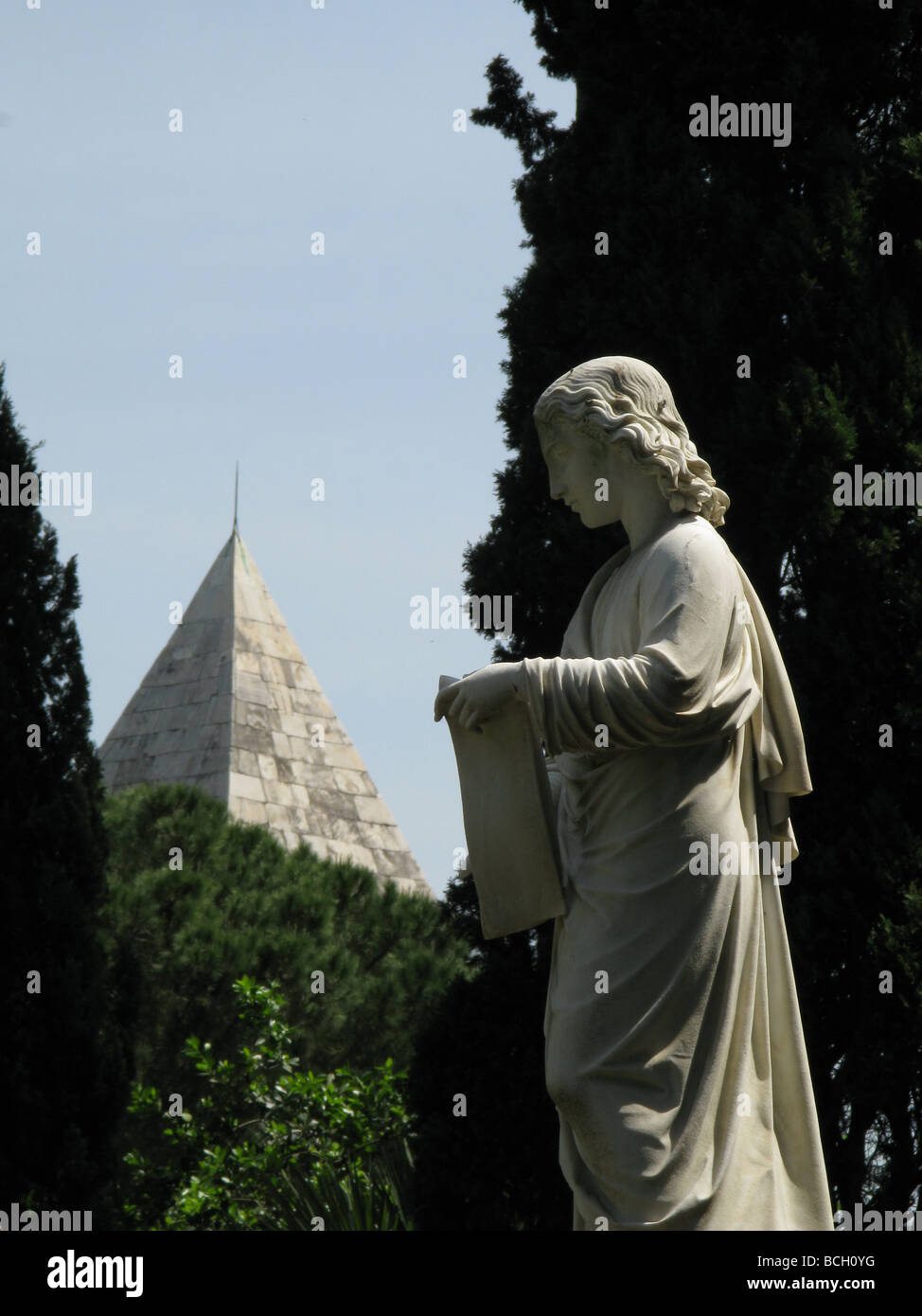 Old cross gravestone in protestant cemetery hi-res stock photography ...