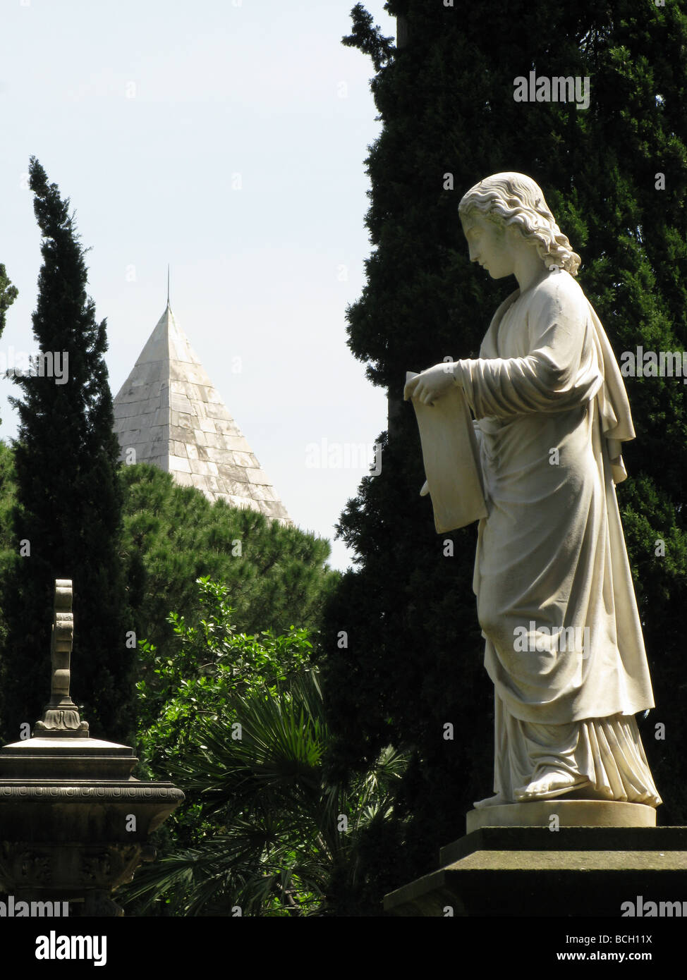 Old cross gravestone in protestant cemetery hi-res stock photography ...