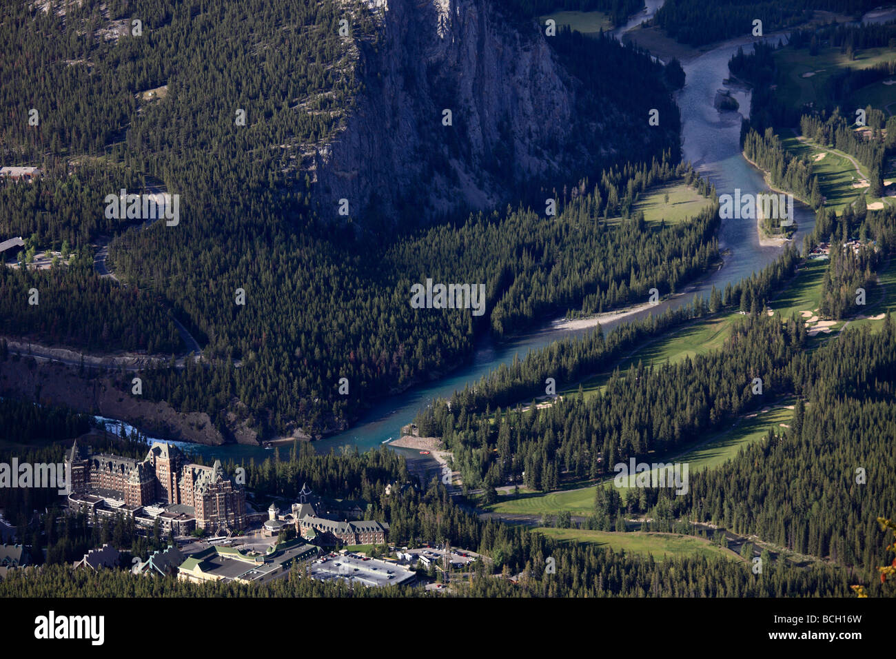 Bow river canada aerial hi-res stock photography and images - Alamy