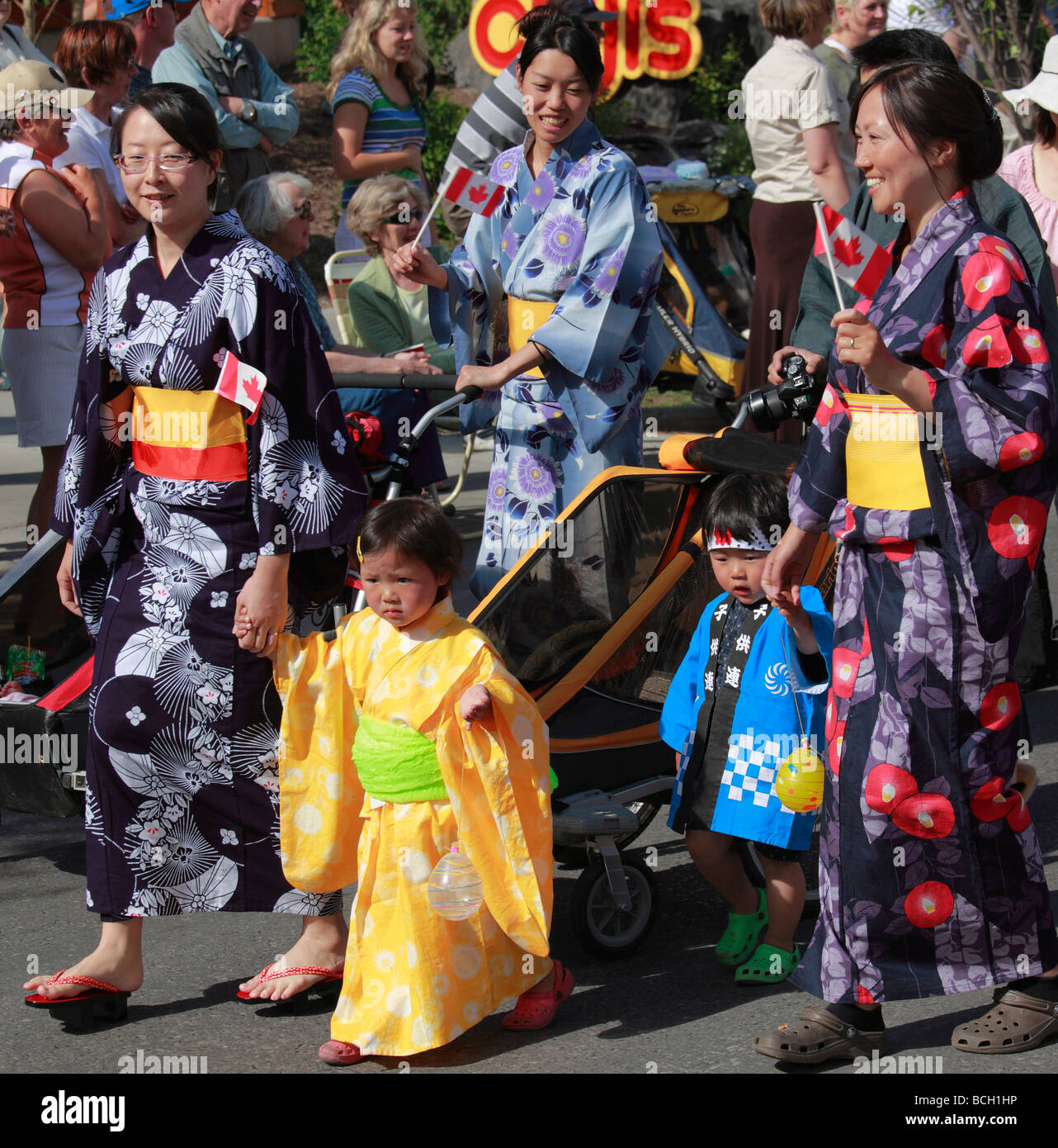 Canada Alberta Banff Canada Day Parade Japanese community Stock Photo ...