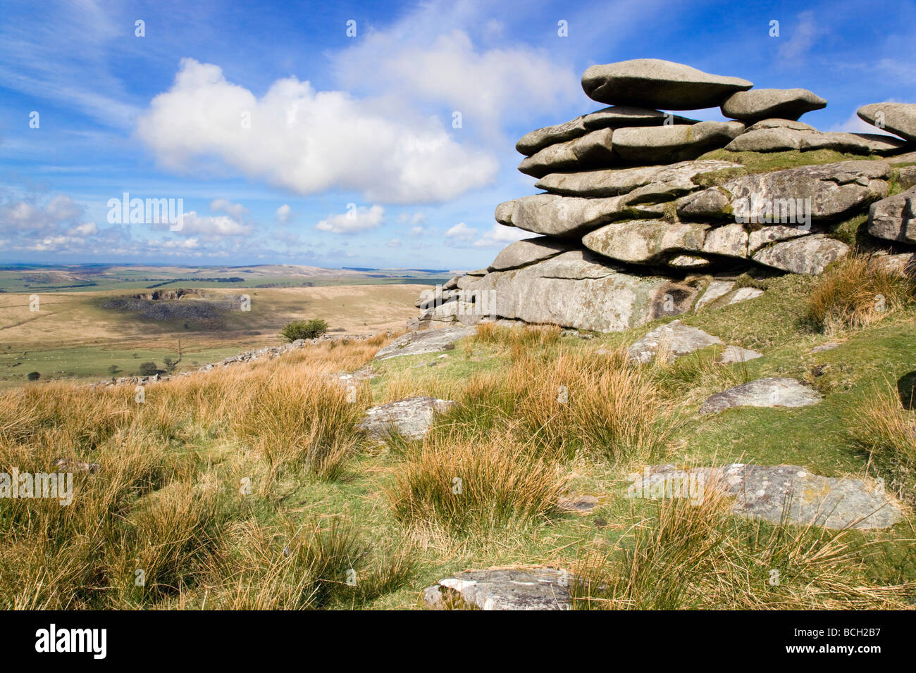 granite tor near the cheesewring bodmin moor cornwall Stock Photo - Alamy