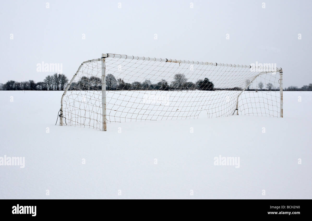 Football pitch with snow hi-res stock photography and images - Alamy
