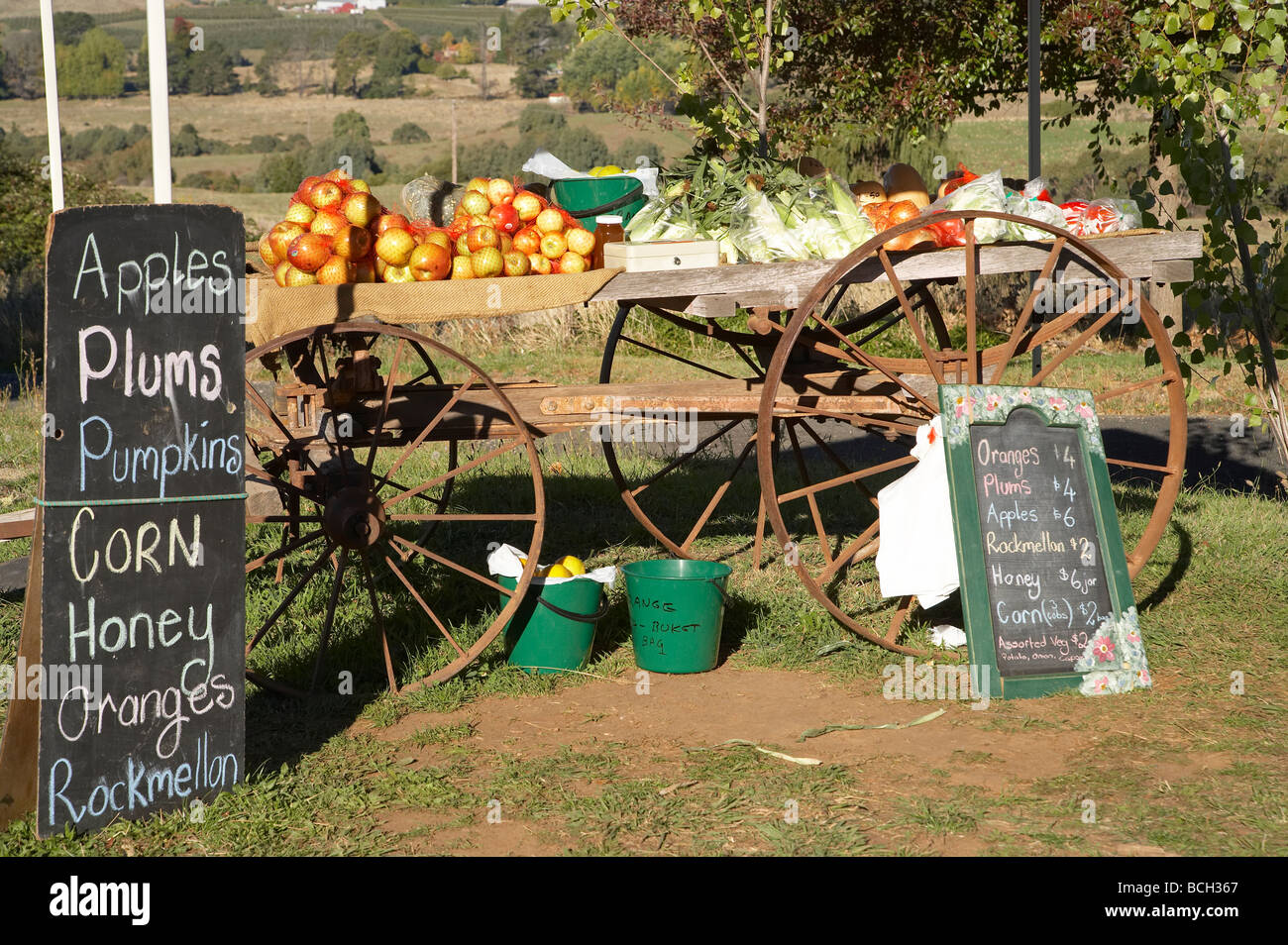 Fruit Stall Batlow New South Wales Australia Stock Photo - Alamy