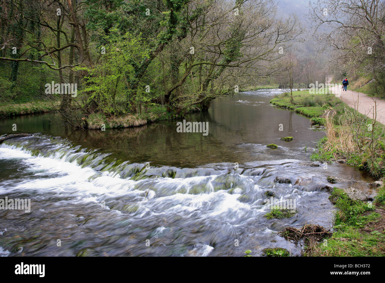River Dove Dovedale White Peak area Peak District National Park ...