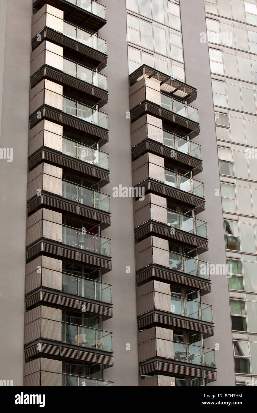 New apartment blocks at Salford Quays in Manchester UK Stock Photo - Alamy