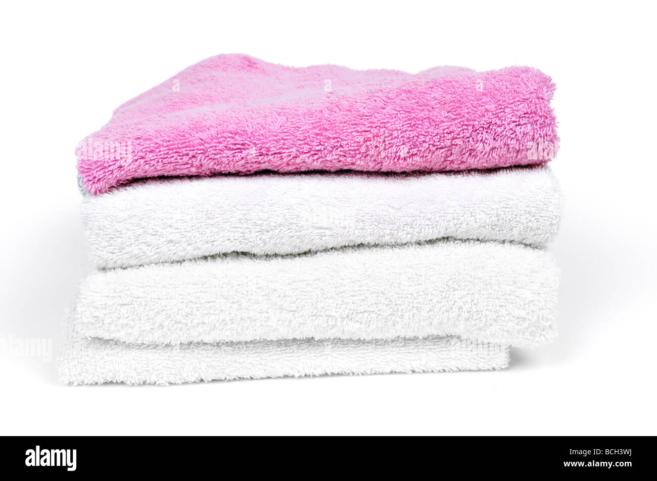 Stack of four towels Stock Photo - Alamy
