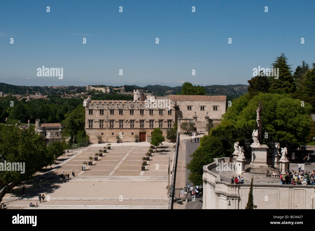 Petit Palais Museum and Crucifix in front of the Cathedral Palace ...