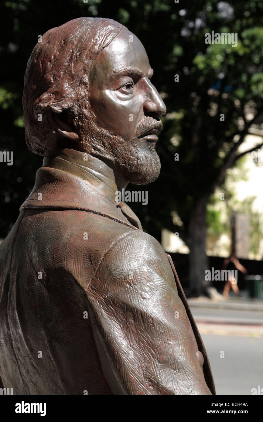 A bronze statue of John Septimus Roe the 1st Surveyor General of ...
