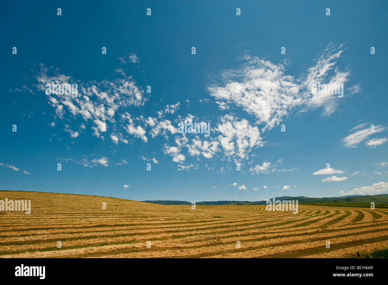 Clouds and field near Lago Liberty road and highway 34 Caribou county ...