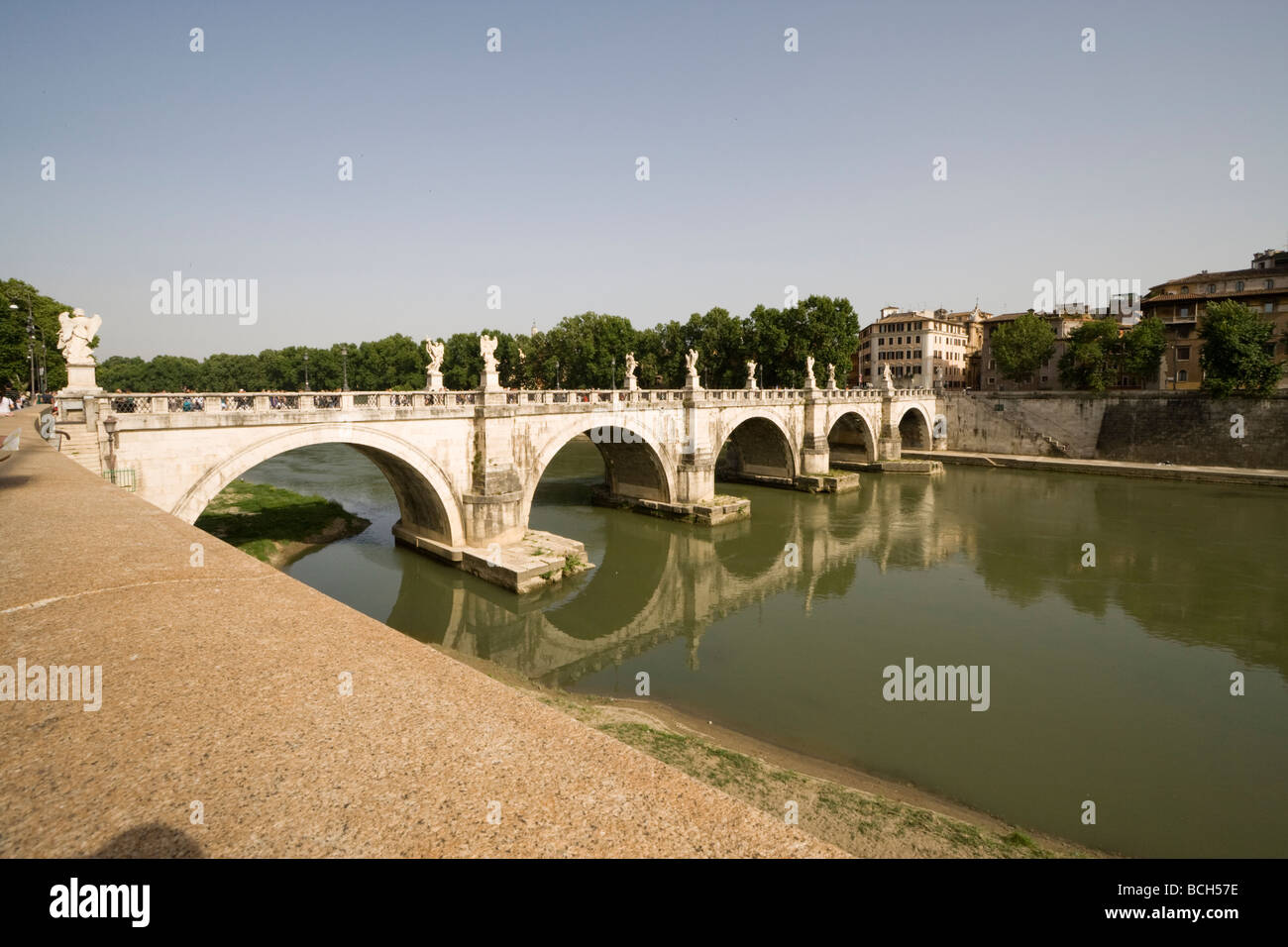 Bridge over Tevere Stock Photo - Alamy