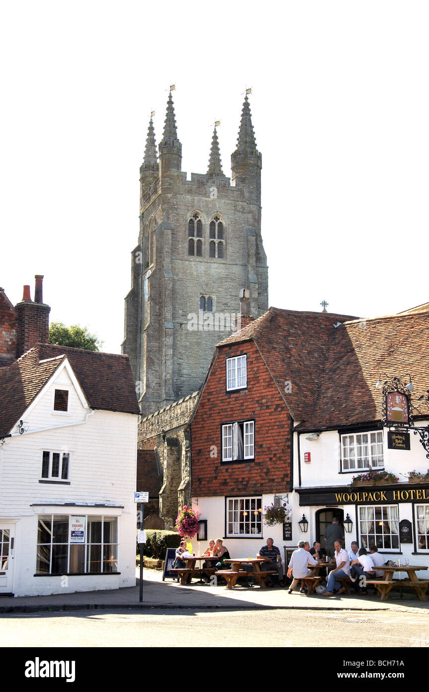 St Mildred Church from High Street, Tenterden, Kent, England, United ...