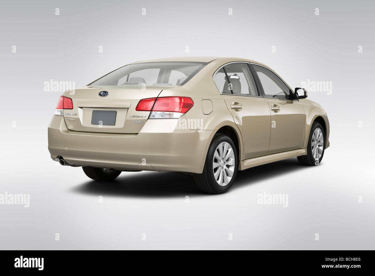 2010 Subaru Legacy 2.5i Limited in Gold - Rear angle view Stock Photo ...