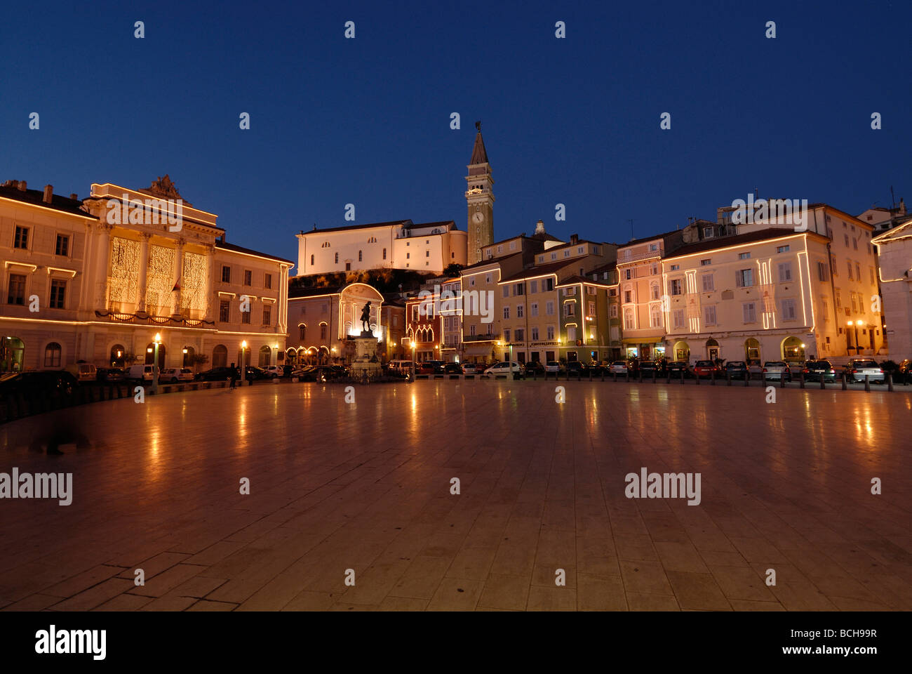 Tartini Square in Piran Istria Adriatic Sea Slovenia Stock Photo - Alamy