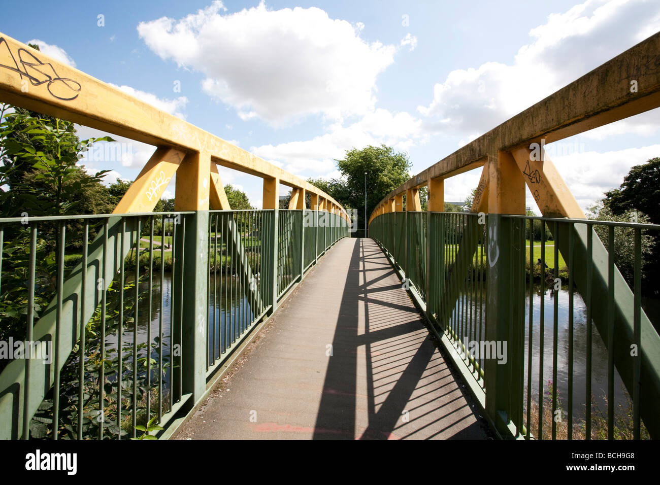 Yellow footbridge hi-res stock photography and images - Alamy