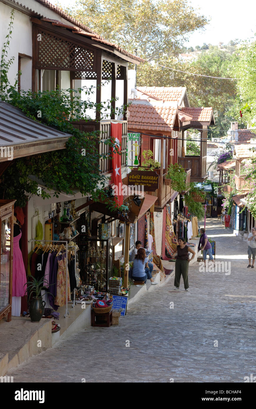 Alley of Kas Kas Lycia Region Mediterranean Sea Turkey Stock Photo - Alamy