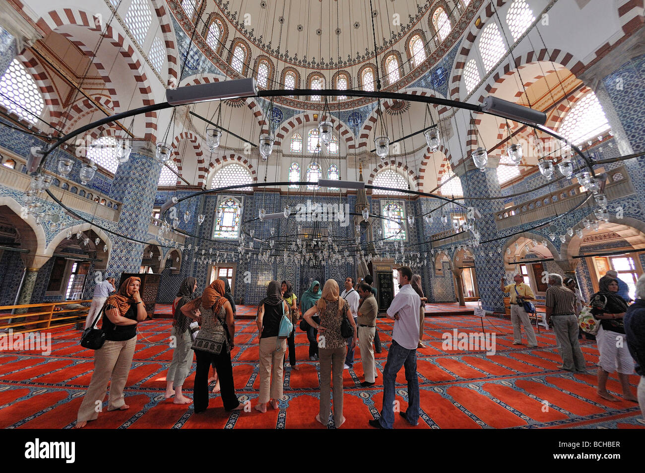 Interior View New Mosque Yeni Camii Islanbul Turkey Stock Photo - Alamy