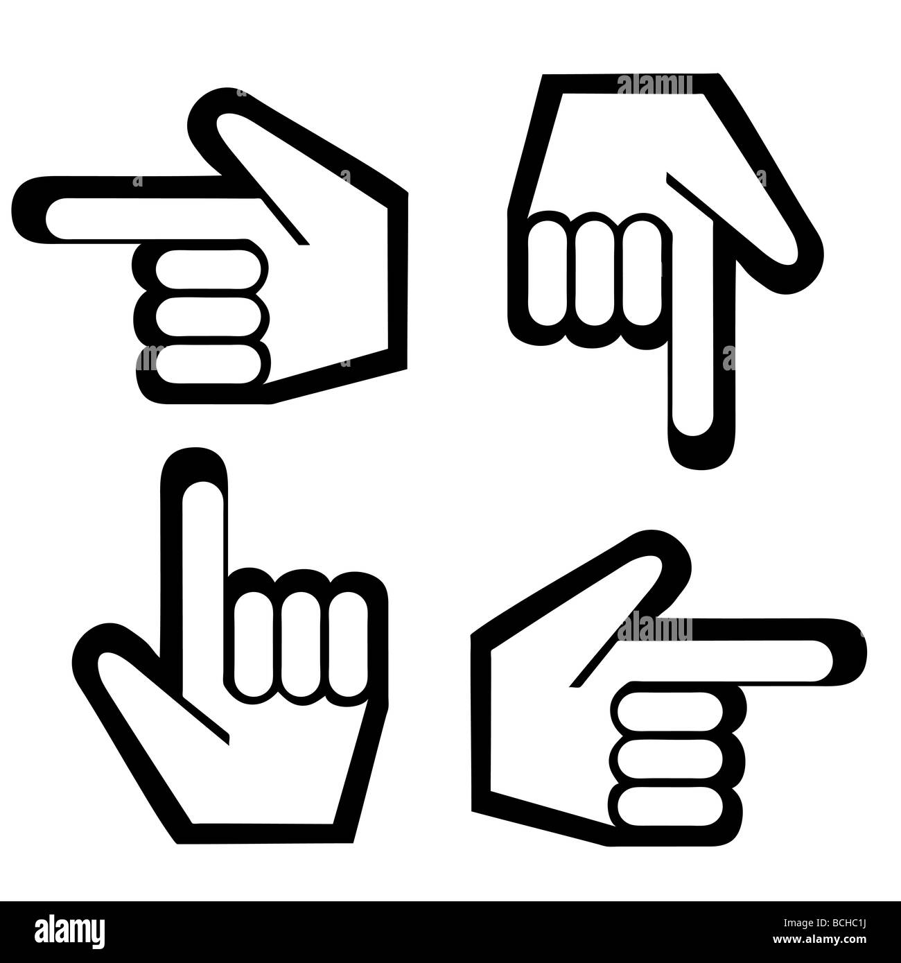 Hand cursors in white hi-res stock photography and images - Alamy