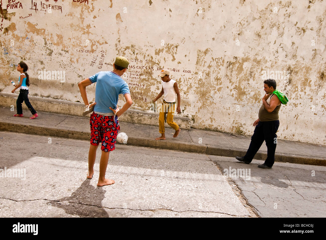 cuba santiago de cuba people in town Stock Photo - Alamy