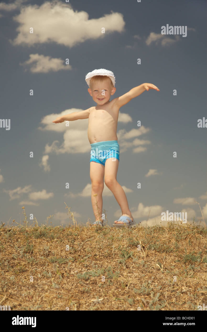 The boy has a rest in village Stock Photo - Alamy